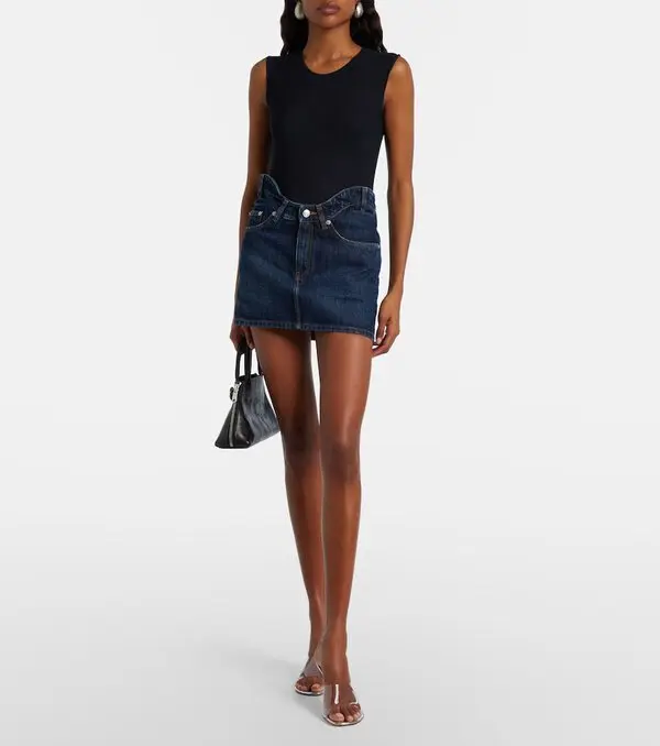 JEAN PAUL GAULTIER Curved Denim Miniskirt