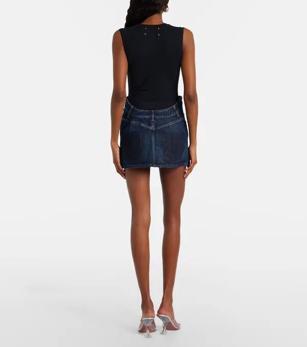 JEAN PAUL GAULTIER Curved Denim Miniskirt
