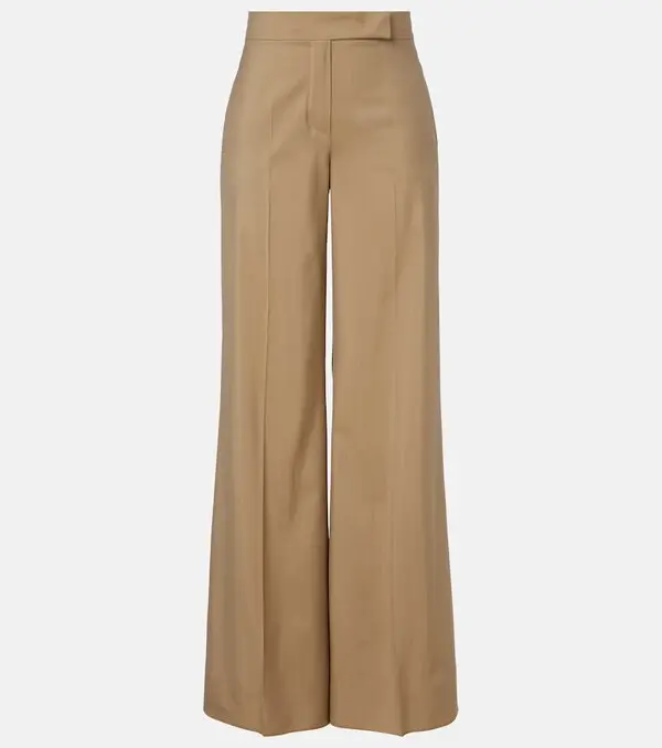 Max Mara Wool And Silk Wide-leg Pants