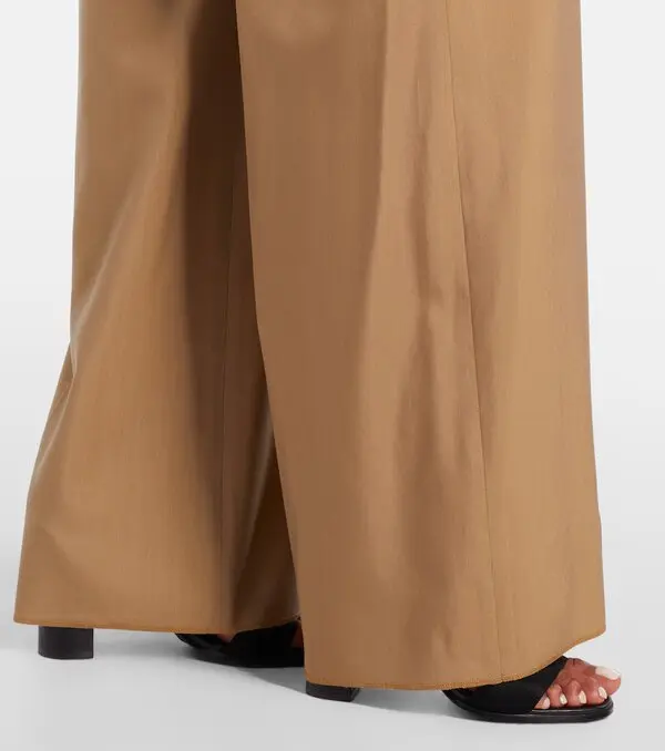 Max Mara Wool And Silk Wide-leg Pants