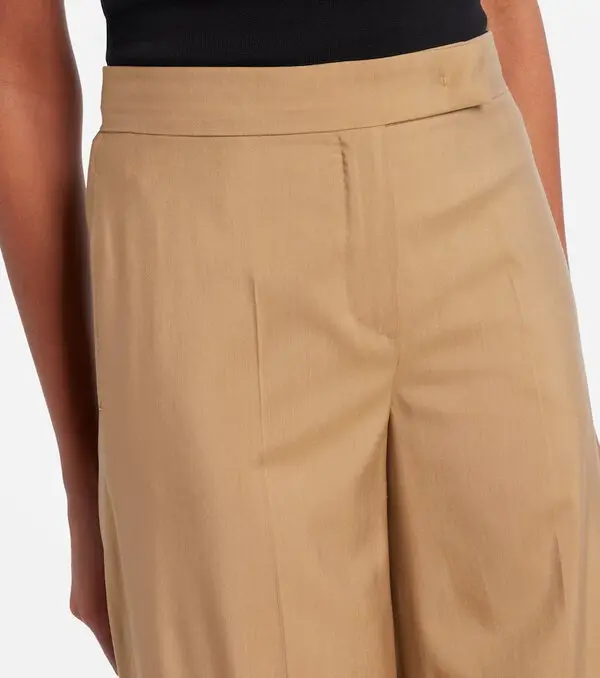Max Mara Wool And Silk Wide-leg Pants