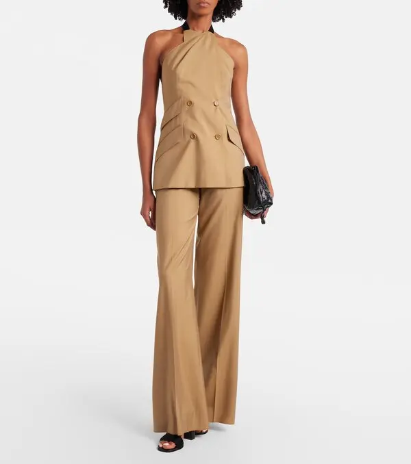 Max Mara Wool And Silk Wide-leg Pants