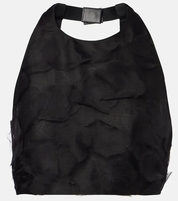 Max Mara Fumetto Silk Fil Coupé Crop Top