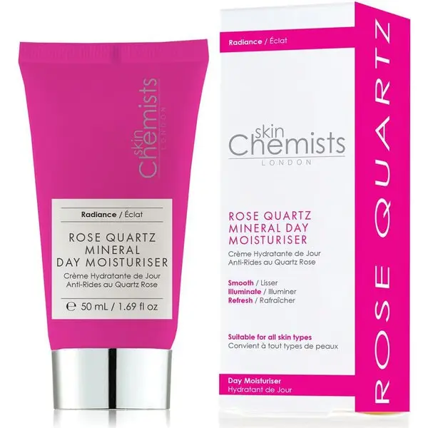 SKIN CHEMISTS Rose Quartz Mineral Day Moisturiser 50ml For Dullness