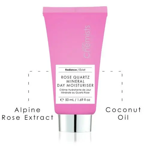 SKIN CHEMISTS Rose Quartz Mineral Day Moisturiser 50ml For Dullness