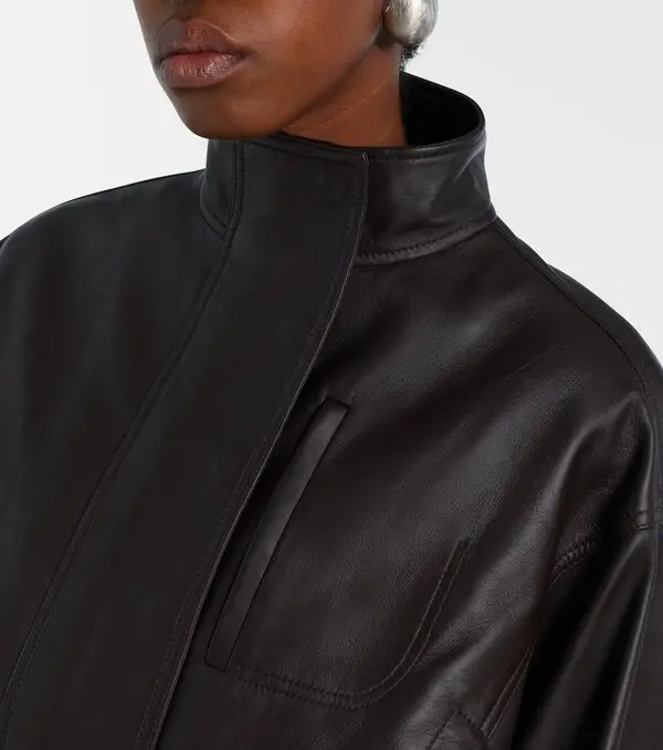 Jacquemus Ciro Belted Leather Jacket - Brown