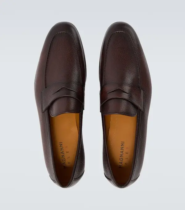 Magnanni Diezma Ii Leather Penny Loafers - Brown