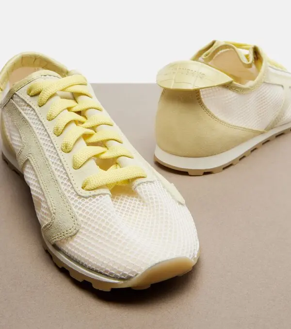 Jacquemus Tennis Leather-trimmed Sneakers - Yellow