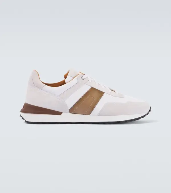 Magnanni Grafton Leather-trimmed Sneakers