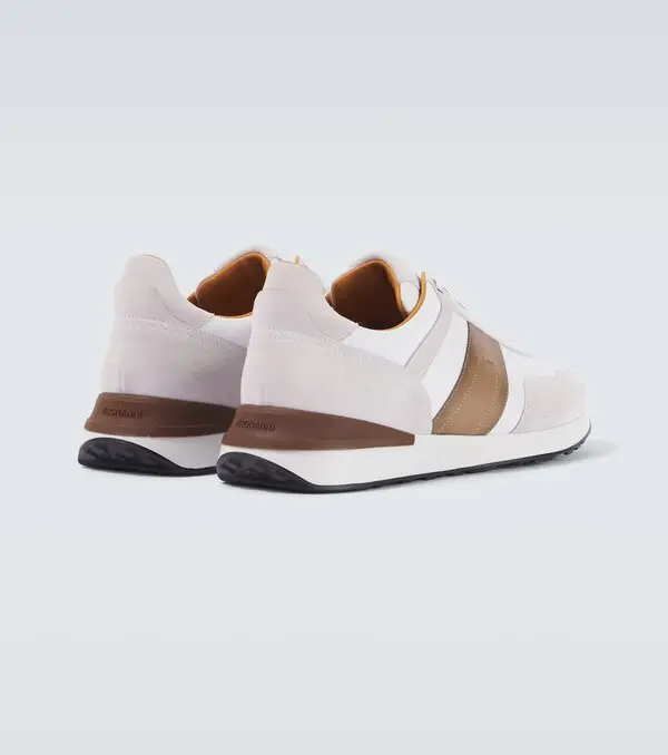 Magnanni Grafton Leather-trimmed Sneakers