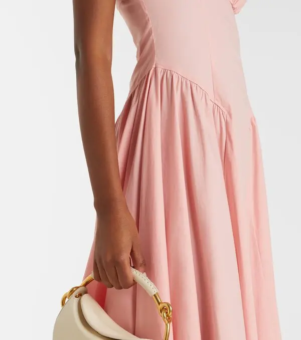 Staud Gwen Cotton Poplin Midi Dress