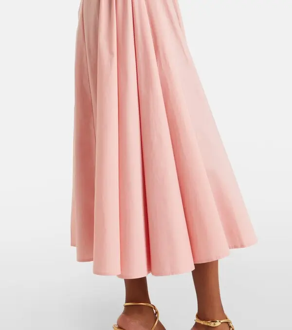 Staud Gwen Cotton Poplin Midi Dress