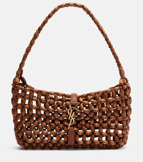 Saint Laurent Le 5 A 7 Beaded Shoulder Bag