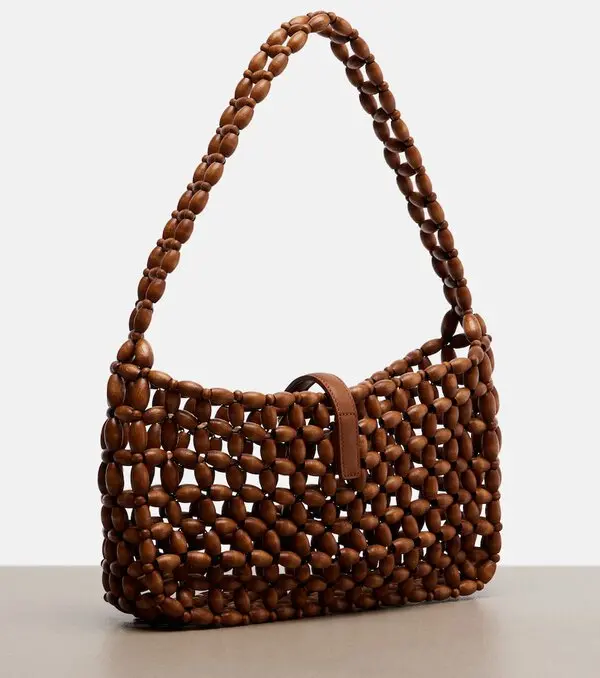 Saint Laurent Le 5 A 7 Beaded Shoulder Bag