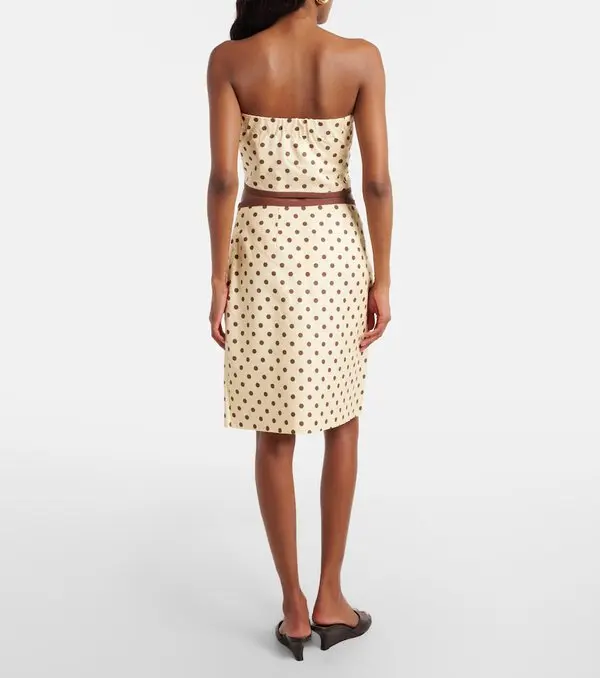 Posse Bowie Linen And Cotton Wrap Skirt - Yellow