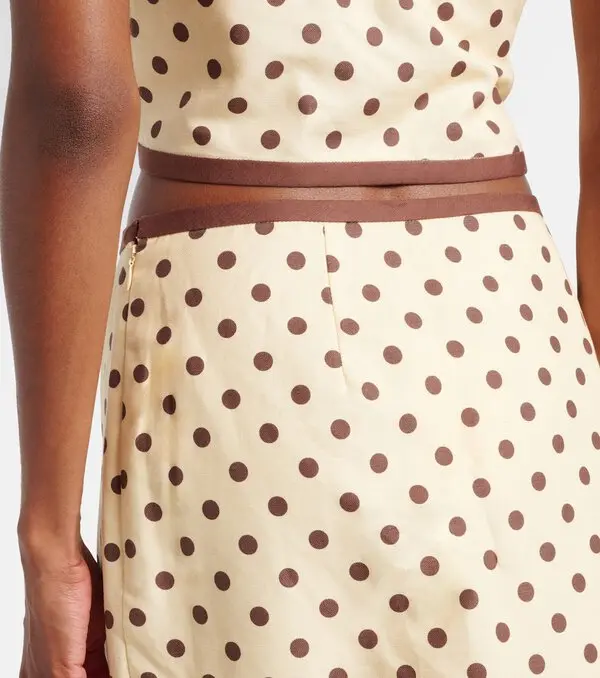 Posse Bowie Linen And Cotton Wrap Skirt - Yellow