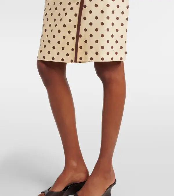 Posse Bowie Linen And Cotton Wrap Skirt - Yellow