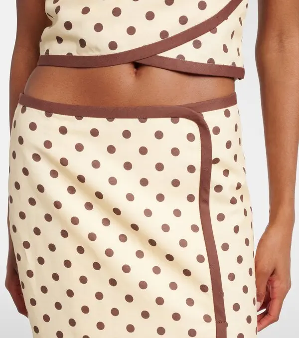 Posse Bowie Linen And Cotton Wrap Skirt - Yellow