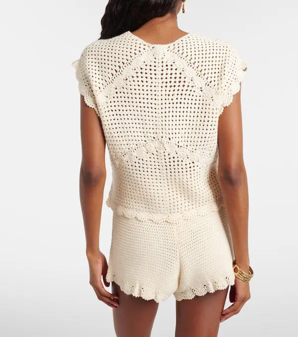 Posse Dylan Crochet Scalloped Top