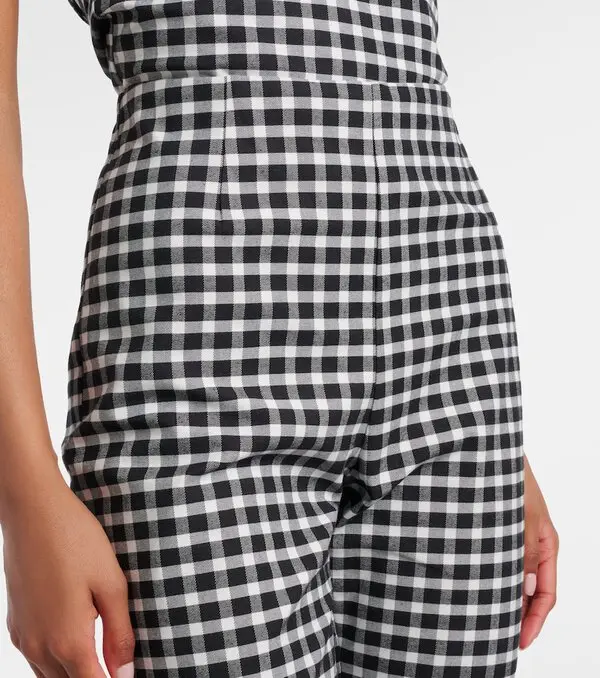 Posse Chiara Gingham Capri Pants - Black