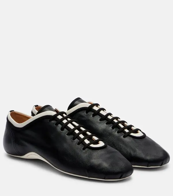 Dries Van Noten Leather Sneakers - Black