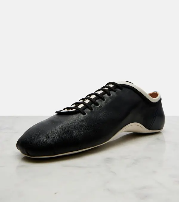 Dries Van Noten Leather Sneakers - Black