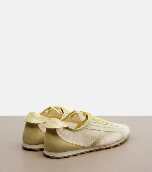 Jacquemus Tennis Leather-trimmed Sneakers - Yellow