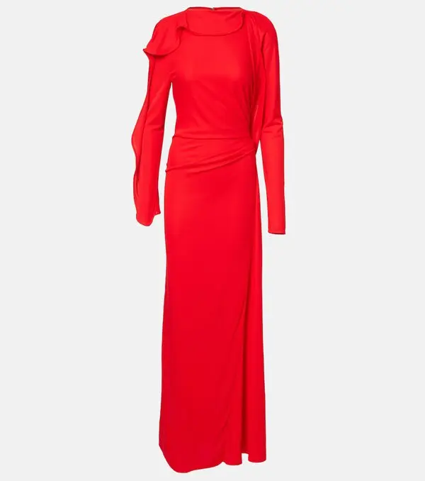 Victoria Beckham Draped Maxi Dress - Red