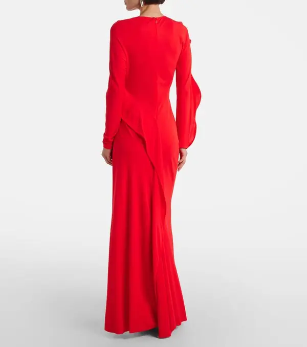 Victoria Beckham Draped Maxi Dress - Red
