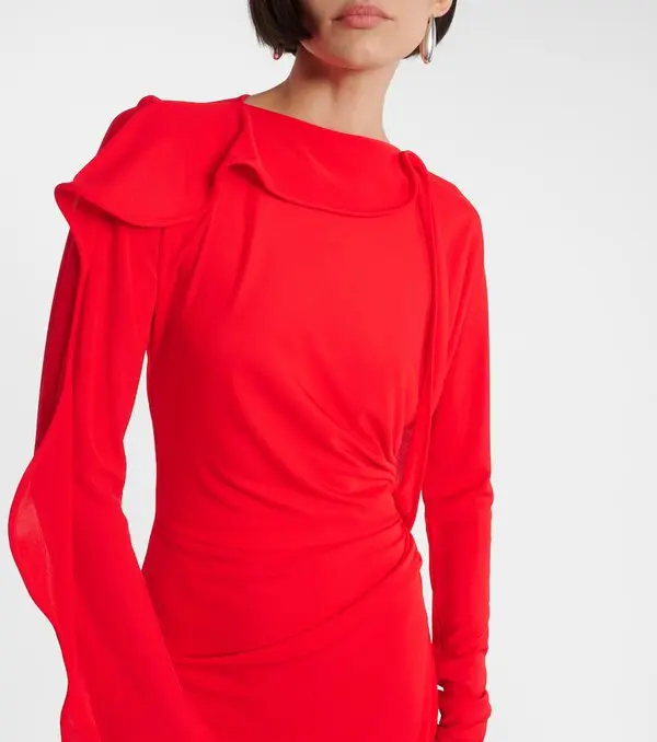 Victoria Beckham Draped Maxi Dress - Red