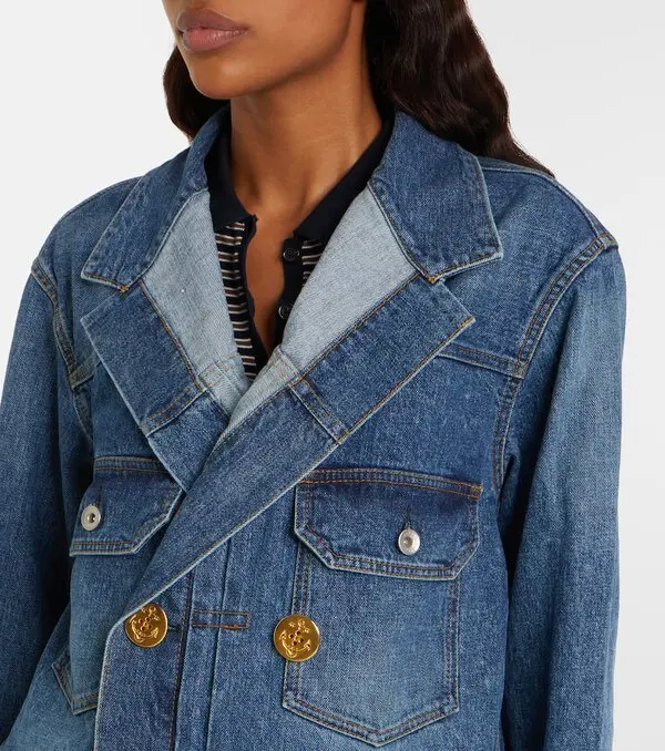 Sacai Denim Trucker Jacket - Blue