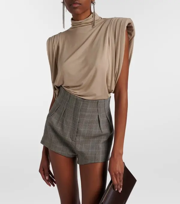 MUGLER Draped Jersey Top