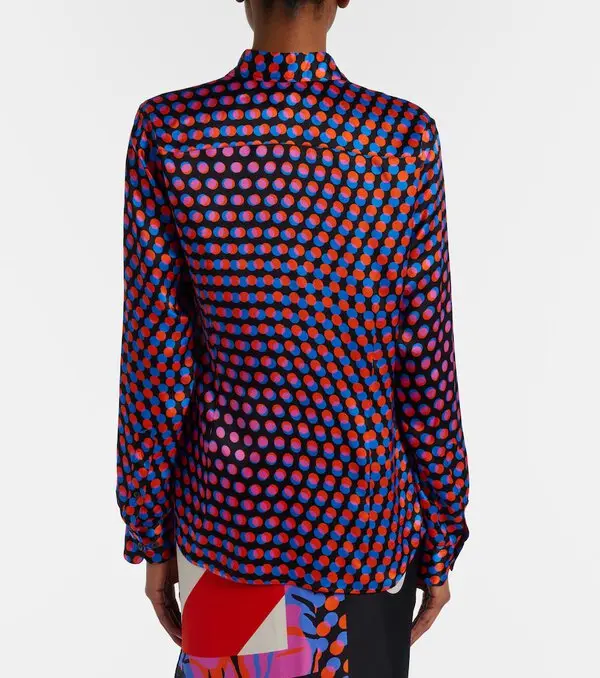 Dries Van Noten Polka-dot Silk Shirt - Black