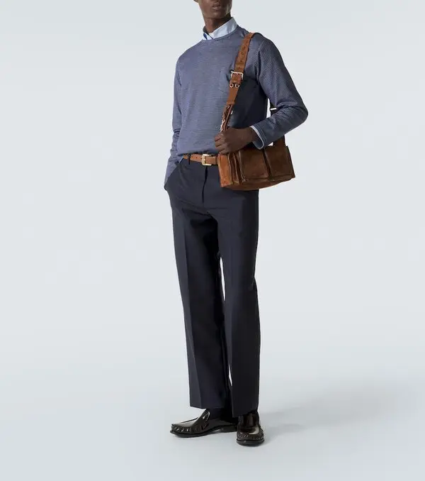Miu Miu Utilitaire Suede Shoulder Bag