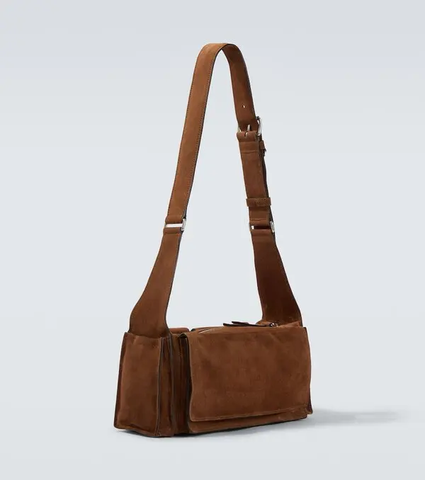 Miu Miu Utilitaire Suede Shoulder Bag