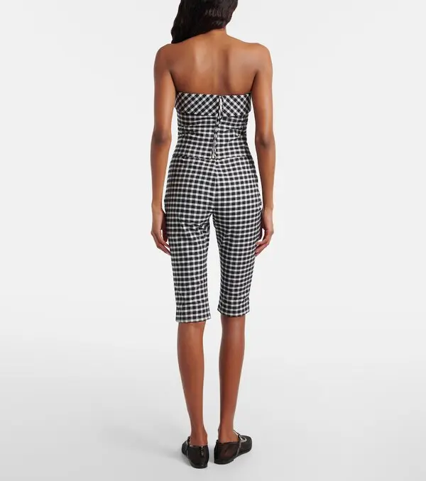 Posse Chiara Gingham Capri Pants - Black