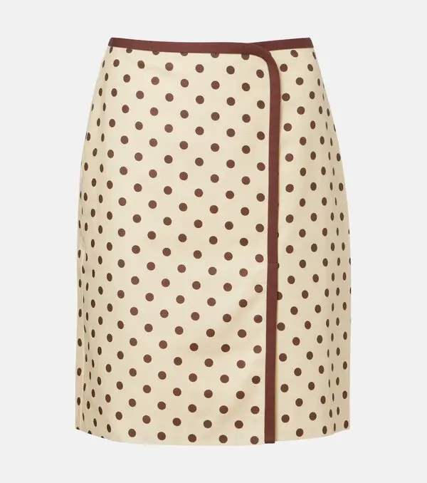 Posse Bowie Linen And Cotton Wrap Skirt - Yellow