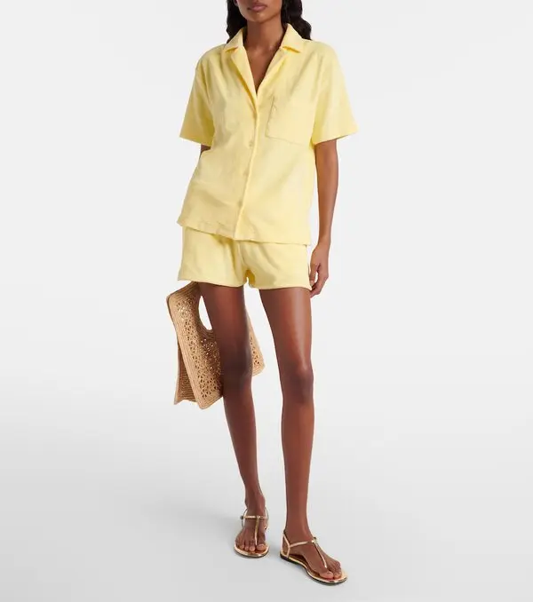 Hunza G Logo Terry Shorts - Yellow
