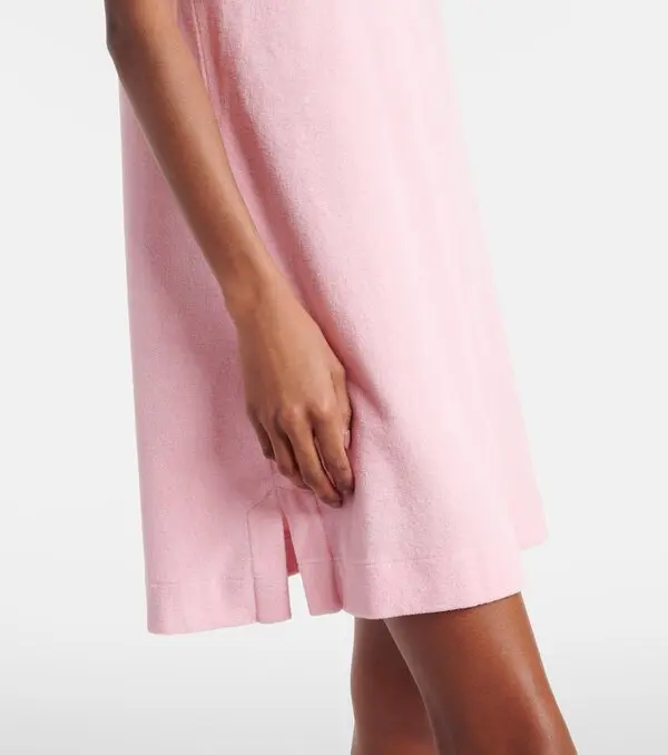 Hunza G Logo Cotton Terry Polo Dress - Pink