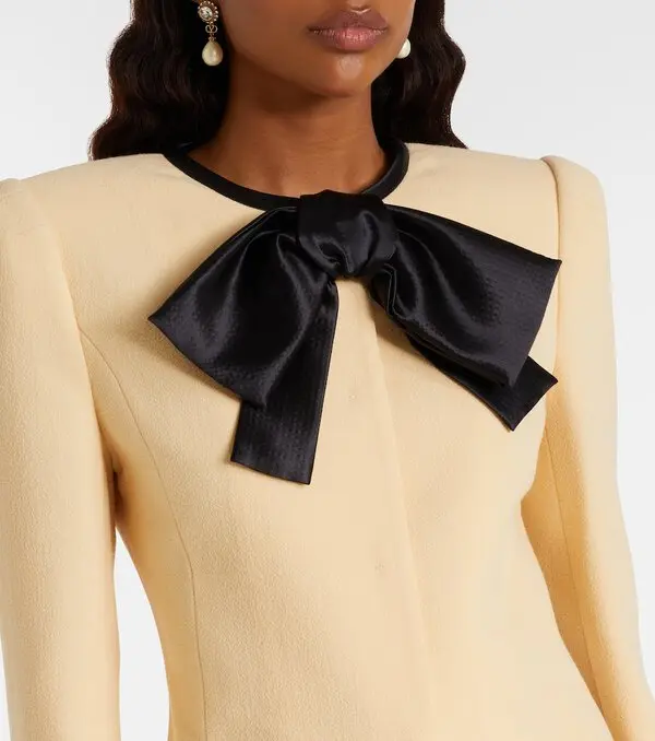 Valentino Garavani Tie-neck Virgin Wool Coat