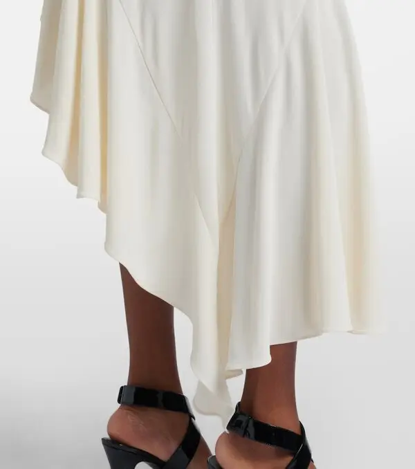 Alaïa Asymmetric Jersey Midi Dress - White