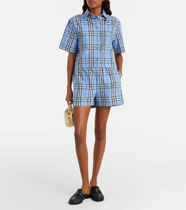 Burberry Check Cotton Shorts