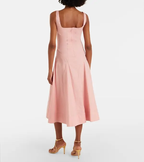Staud Willow Cotton Midi Dress