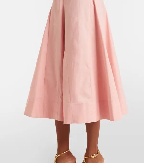 Staud Willow Cotton Midi Dress - Pink