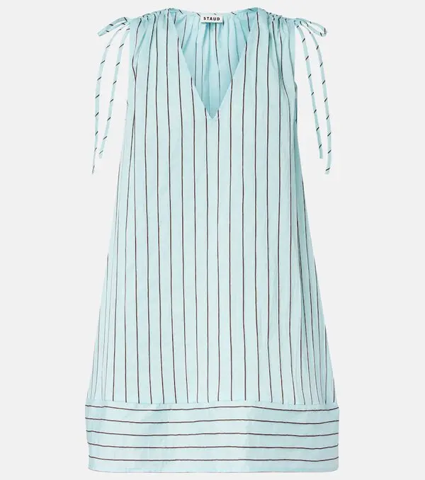 Staud Elena Cotton-blend Minidress - Multicoloured