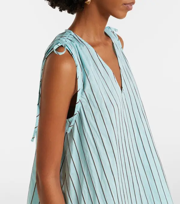 Staud Elena Cotton-blend Minidress - Multicoloured