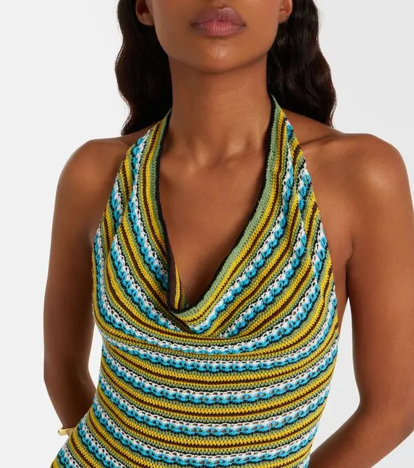 Staud Greta Striped Cotton Minidress - Multicoloured
