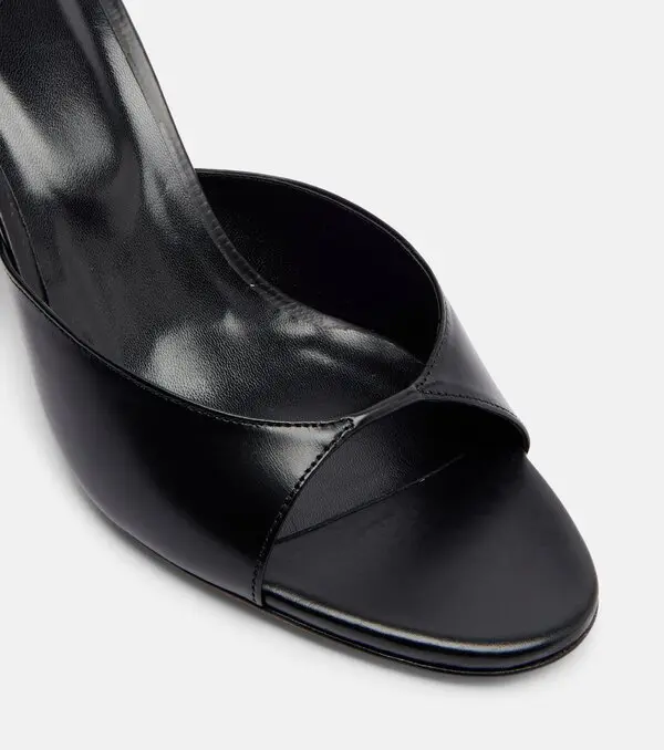 JUDE Haze Leather Mules - Black