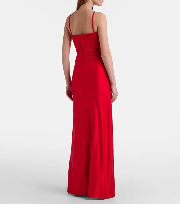 Max Mara Oggetti Ruched Halterneck Gown