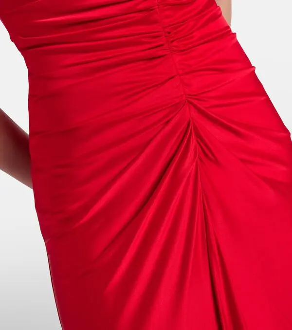 Max Mara Oggetti Ruched Halterneck Gown
